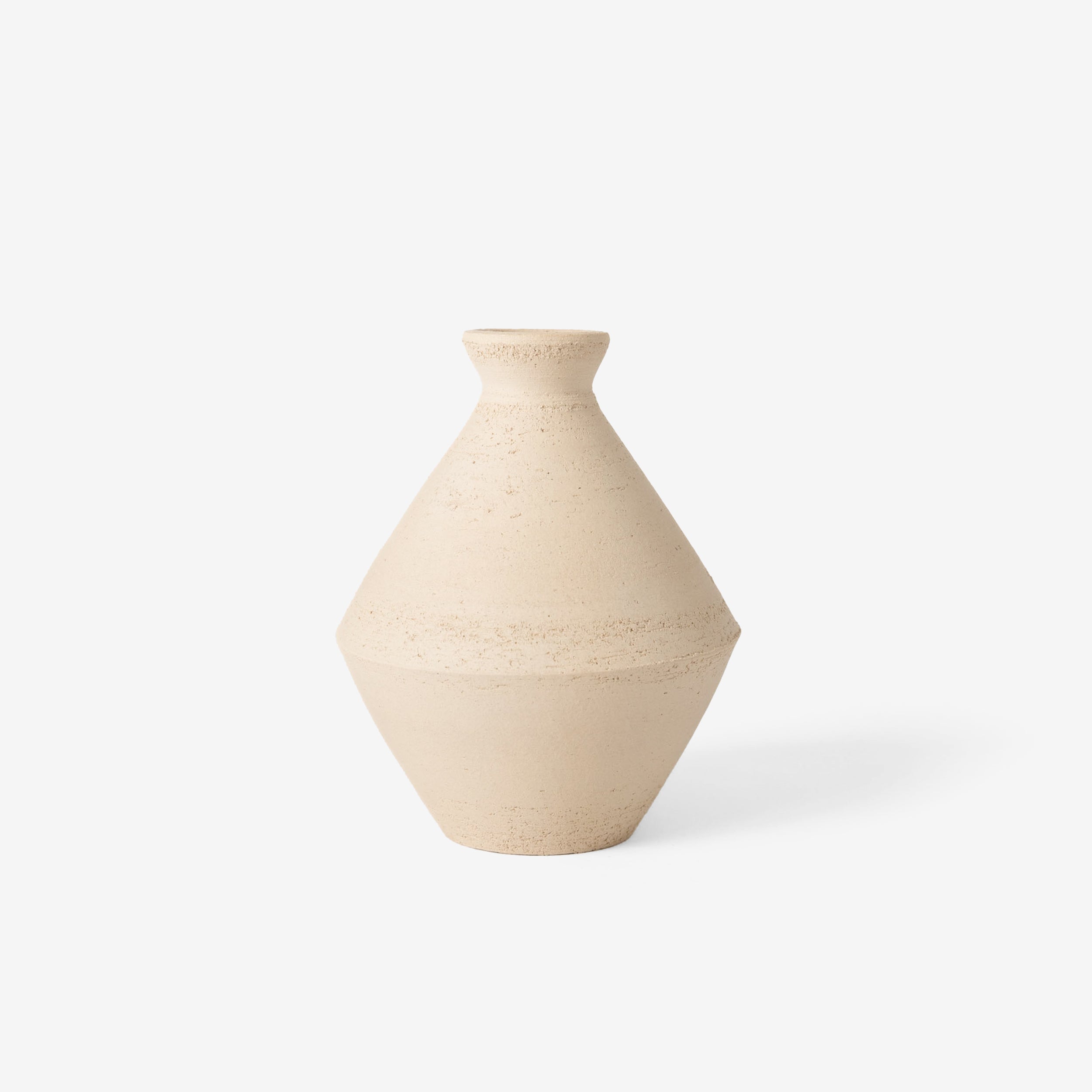 Angular Ceramic Vase, Cream – Leibal
